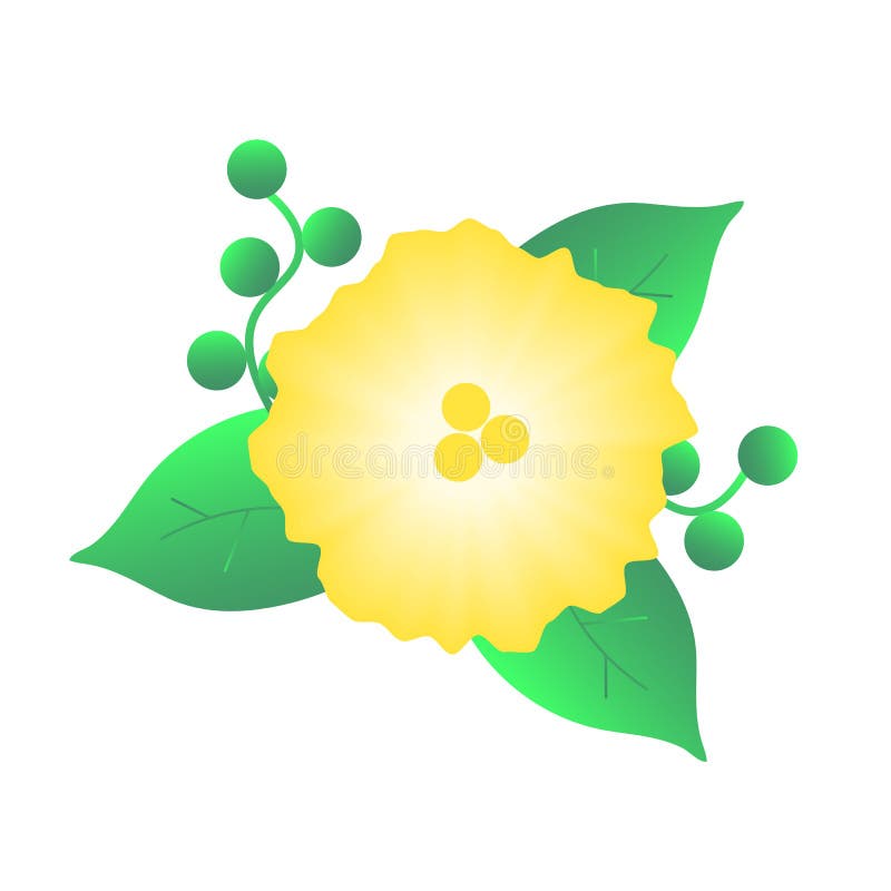 Yellow Flower Icon for Design Stock Vector - Illustration of black ...
