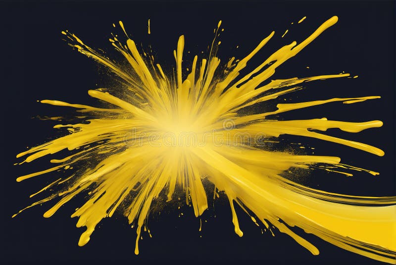 Yellow Flowing Paint Explosion State Background Stock Illustration ...