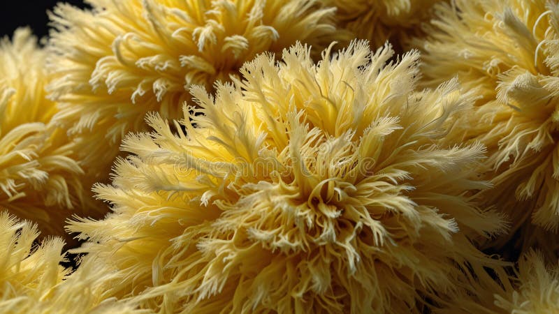 Yellow Fluffy Wool Background. Yellow Sponges Stock Image - Image of ...