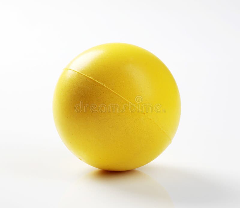 Hand Squeeze Yellow Stress Ball, Isolated on White Background, Anger ...