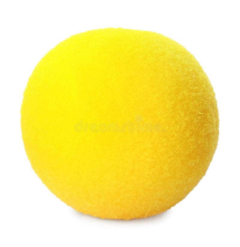 Yellow Foam Clown Nose Isolated on White Stock Image - Image of ...
