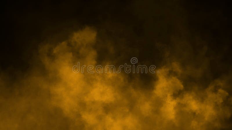 Yellow Fog and Mist Effect on Black Background. Smoke Texture. Design ...