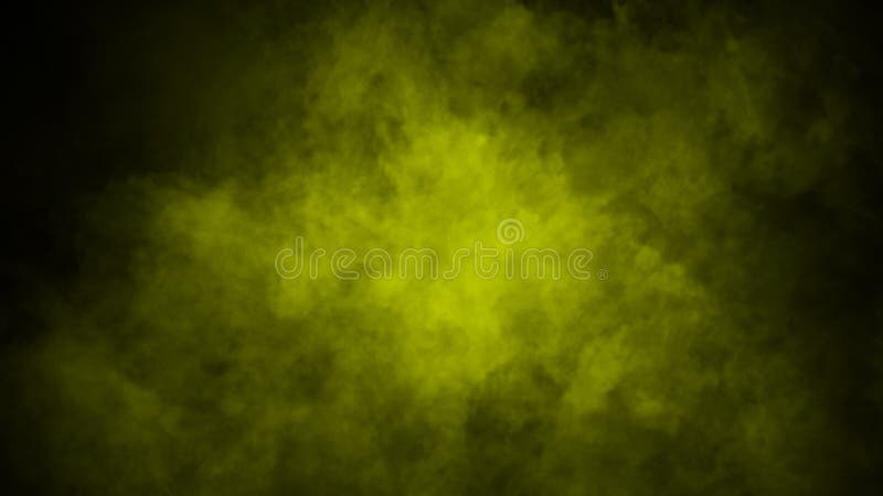 Yellow Fog and Mist Effect on Black Background. Smoke Texture Stock ...
