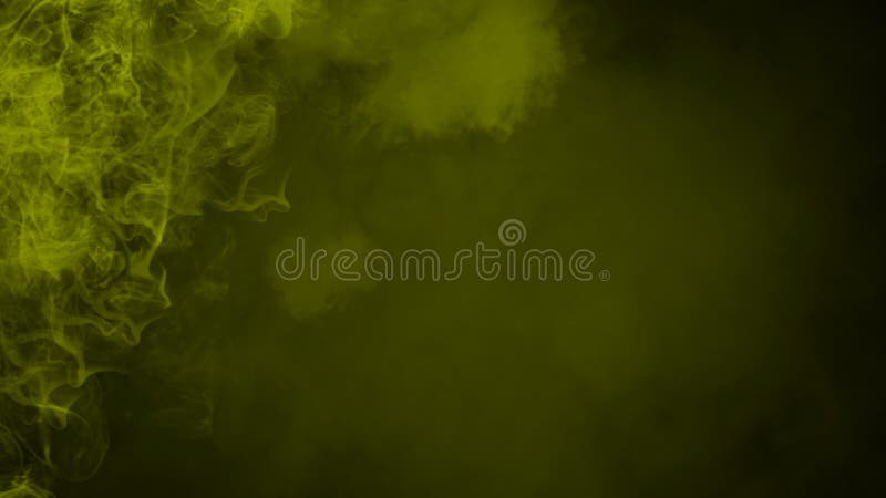 Yellow Fog and Mist Effect on Black Background. Smoke Texture Stock ...