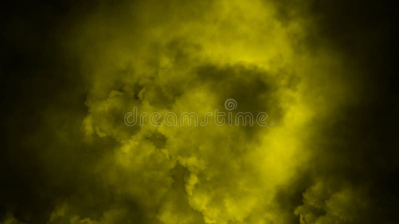 Yellow Fog and Mist Effect on Black Background. Smoke Texture. Design ...