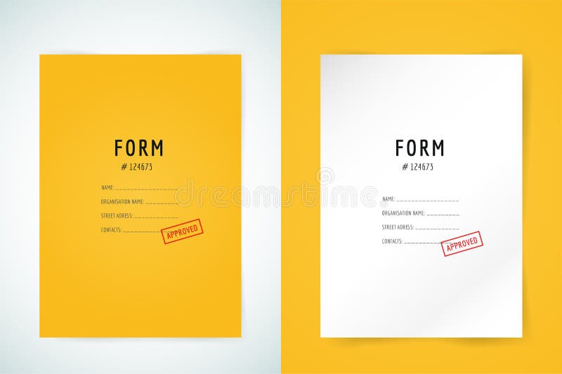 Yellow Folder Blank. Blank, Paper, Form and Text Stock Vector ...