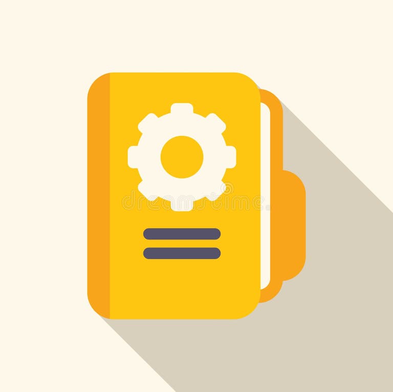 Yellow Folder with Cogwheel Representing Project Management Stock ...