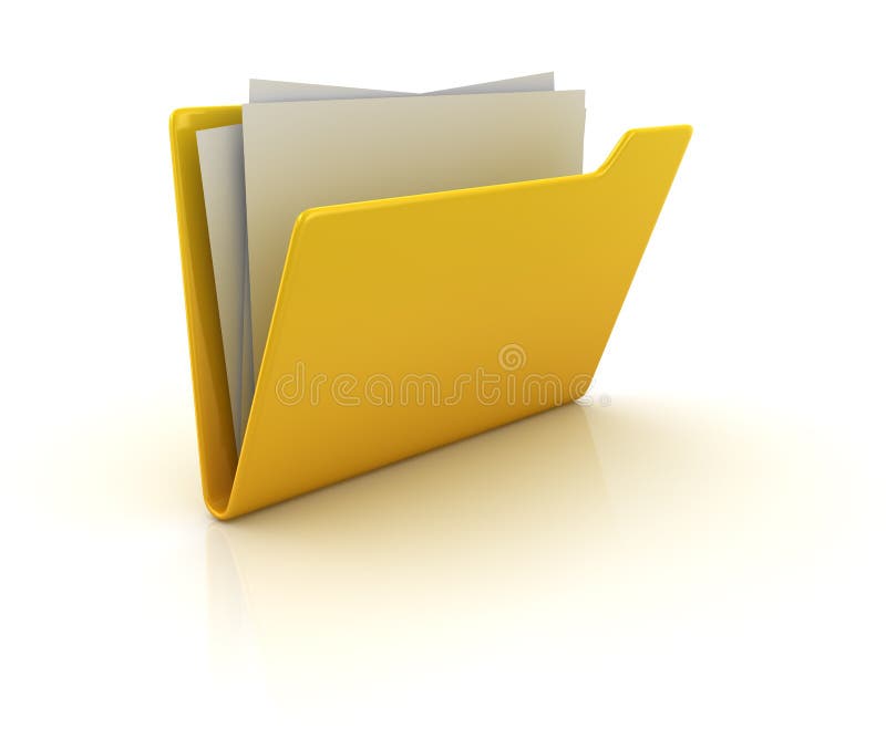 Yellow folder stock illustration. Illustration of icon - 45128791