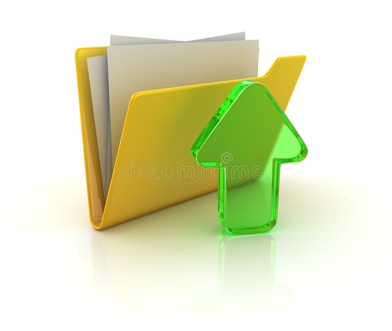 Yellow folder stock illustration. Illustration of single - 45128821