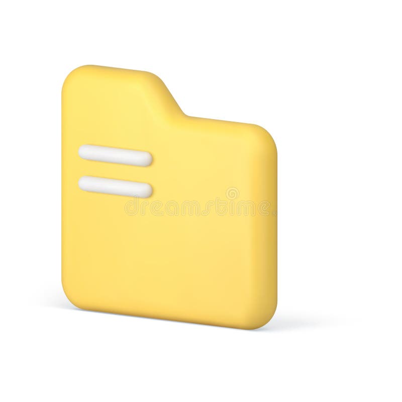 Yellow Folder Digital Memory Information Storage Organization Isometric ...