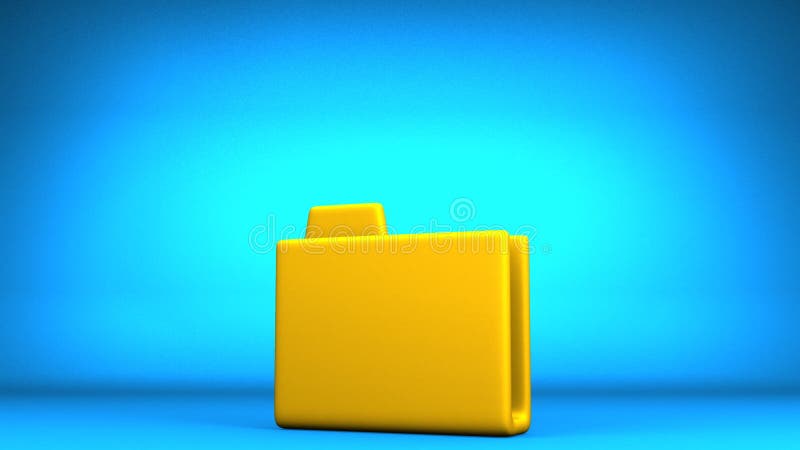 Yellow Folder and Documents on White Background Stock Video - Video of ...