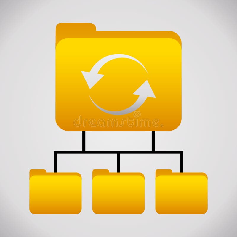 Yellow Folder. File Design. Vector Graphic Stock Vector - Illustration ...