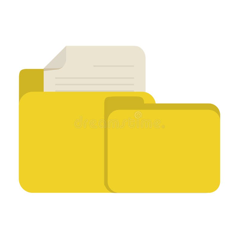 Yellow Folder File Document Report Paper Stock Illustration ...