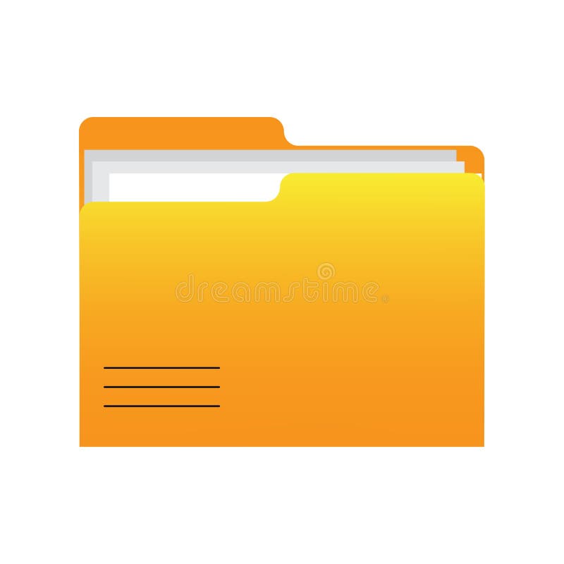 Yellow Folder Files. Document Symbol. Computer Interface. Vector ...