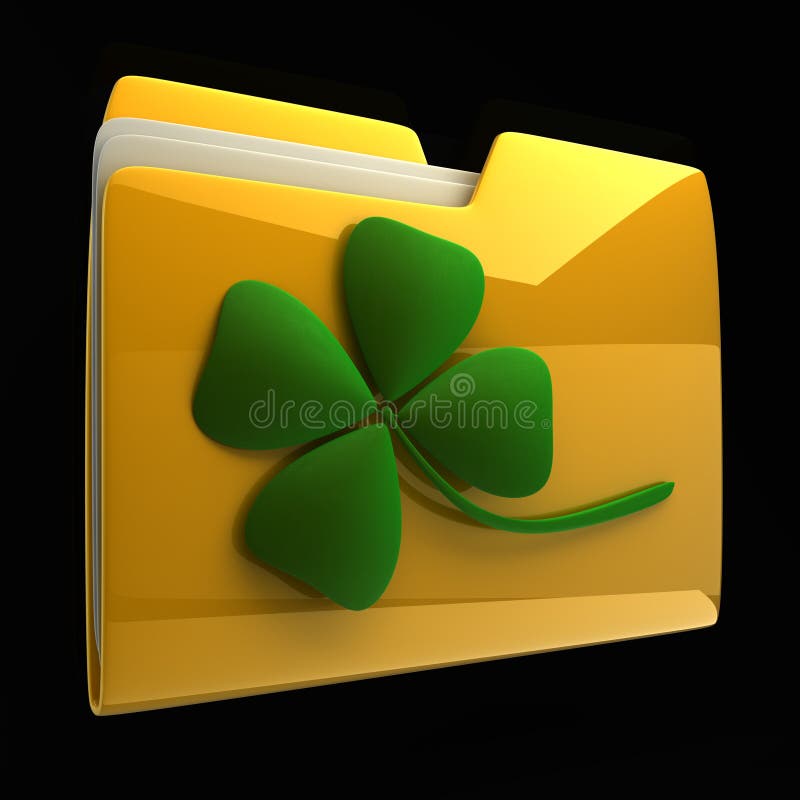 Yellow Folder Icon Clover Stock Illustrations – 2 Yellow Folder Icon ...