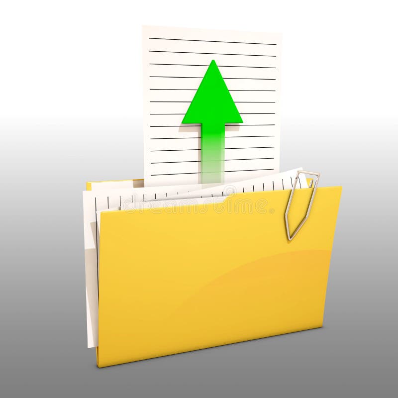 Yellow folder icon stock illustration. Illustration of render - 101640478