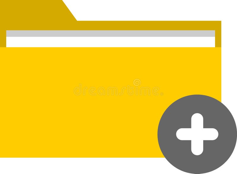 Yellow Folder Icon with Plus Sign, Icon for Adding Files Stock Vector ... Yellow Folder Icon with Plus Sign, Icon for Adding Files Stock Vector ...