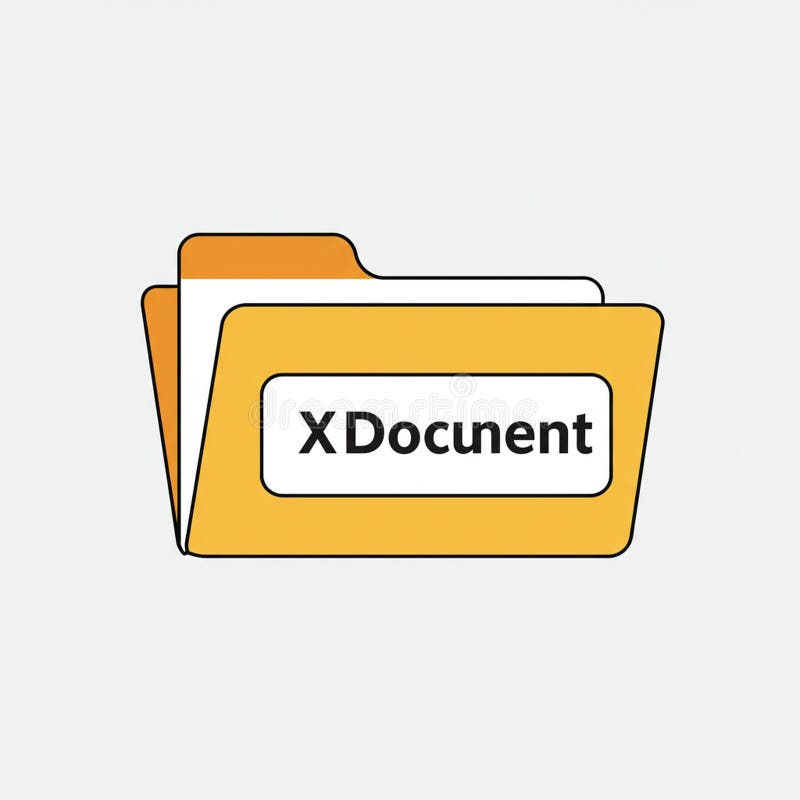 Yellow Folder Icon with Two Overlapping Folders. the Front Folder ...