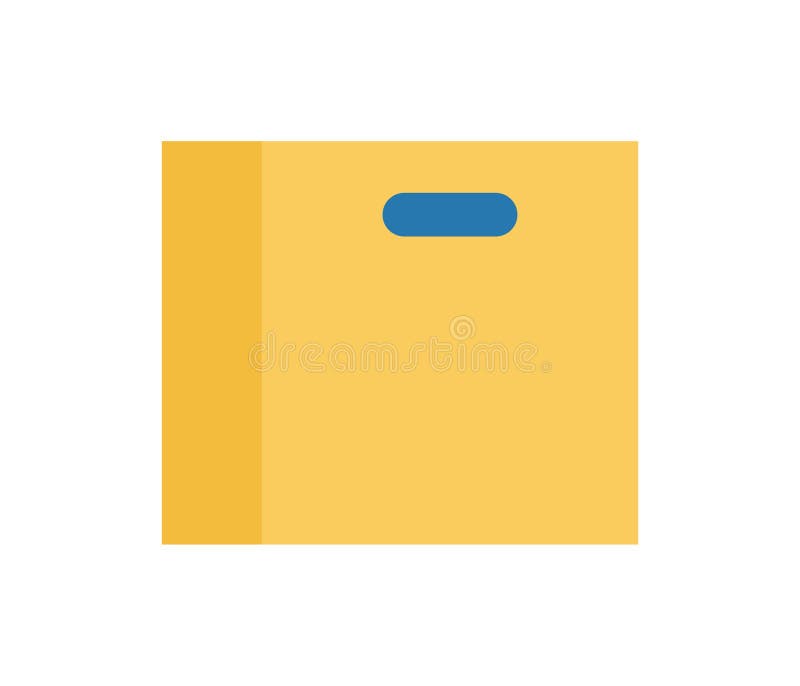Yellow Folder. Office Organization and Paperwork Sorting Vector ...