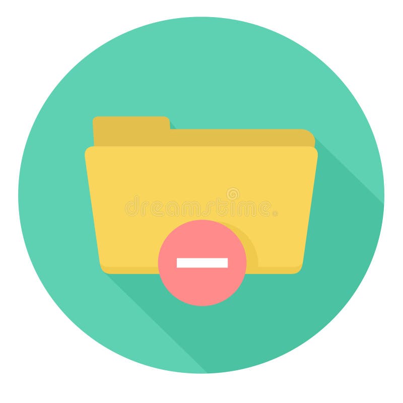 Yellow Folder with Prohibition Sign Icon for Restricted Access Stock ...