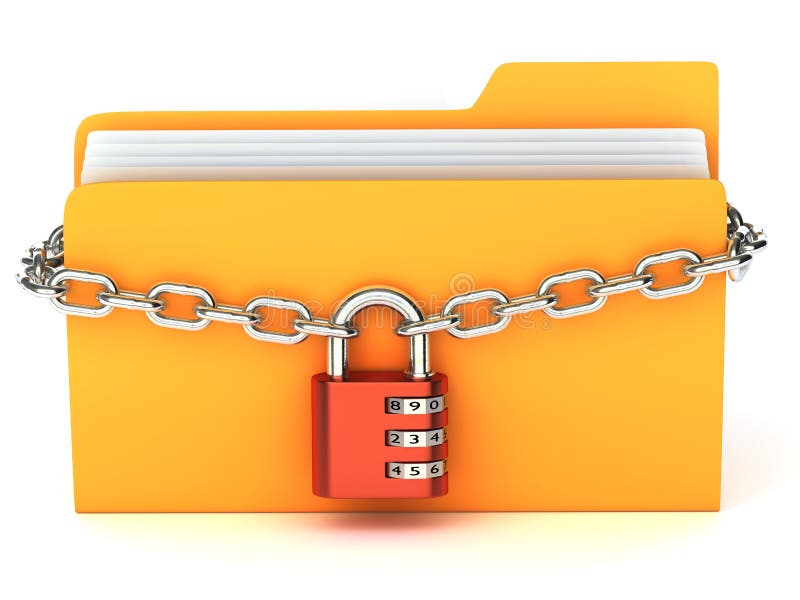 Yellow Folder with Confidential Documents. Sensitive Data and ...