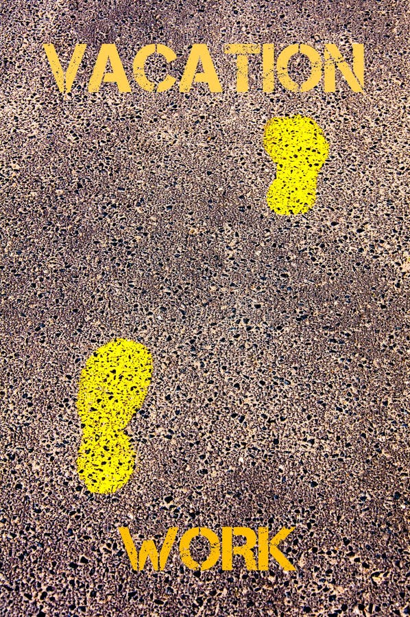 Work and Vacation Signs, Work Life Balance Conceptual Image Stock Photo ...