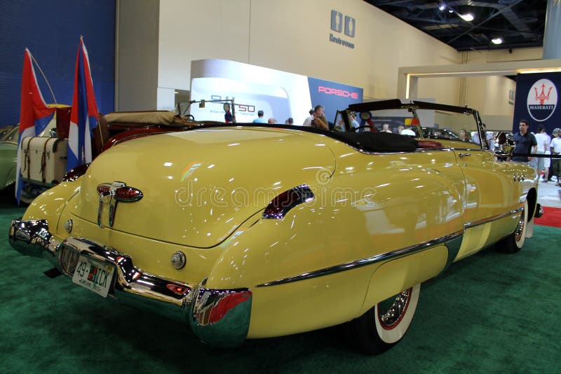 Yellow ford rear editorial stock image. Image of flags - 43921264