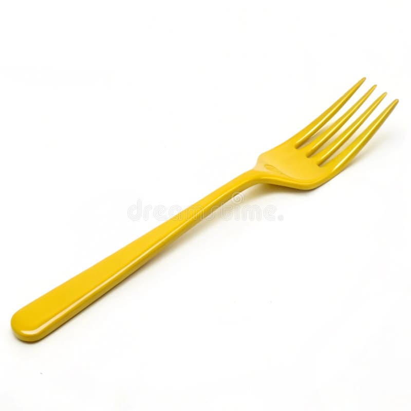 Yellow Fork Tool on Transparent Background Stock Illustration ...