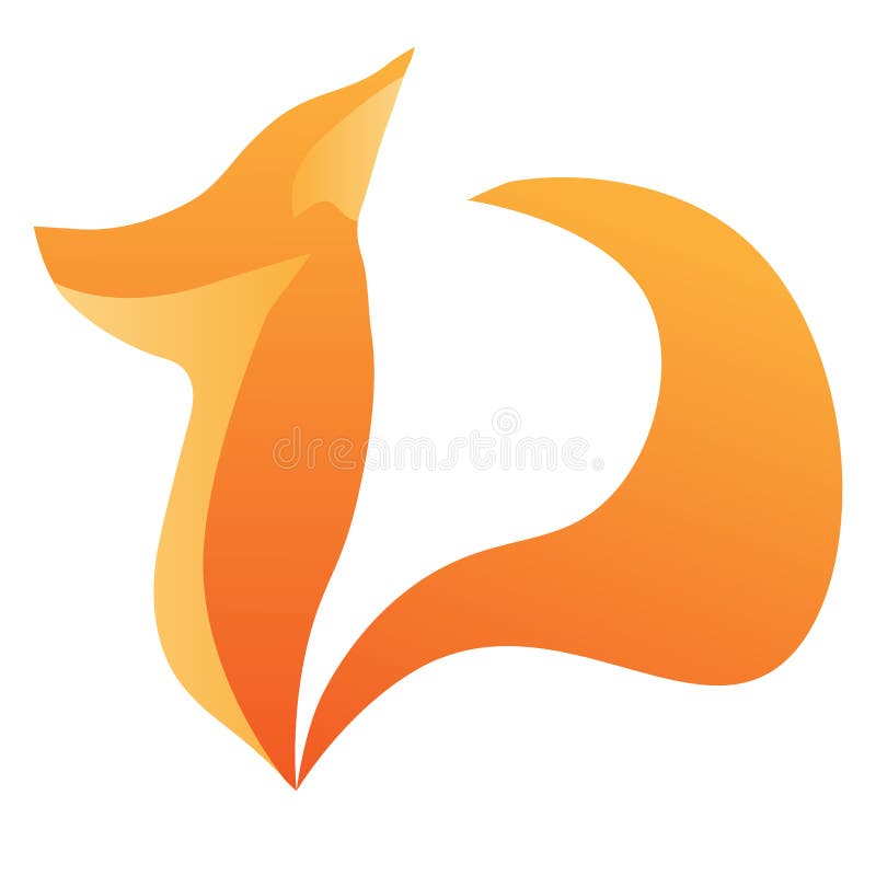 Yellow Fox Icon on a White Background Stock Illustration - Illustration ...