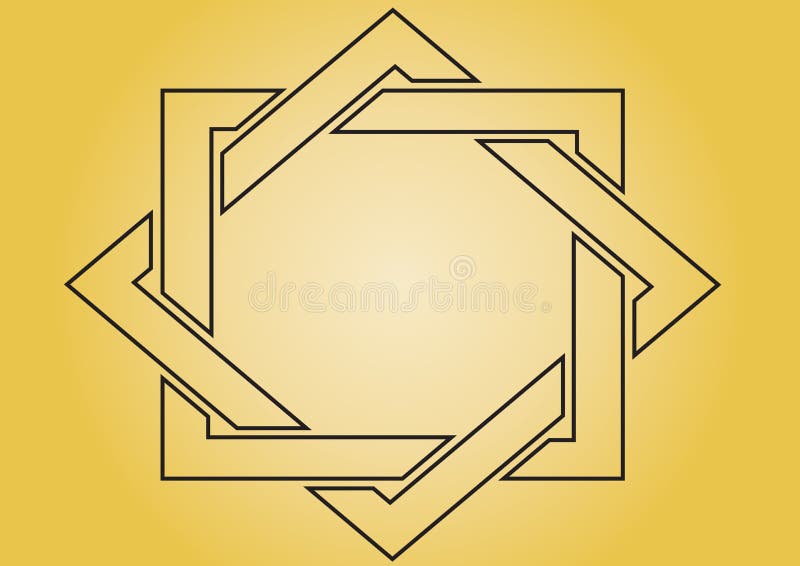 Yellow frame stock vector. Illustration of retro, classic - 7782654