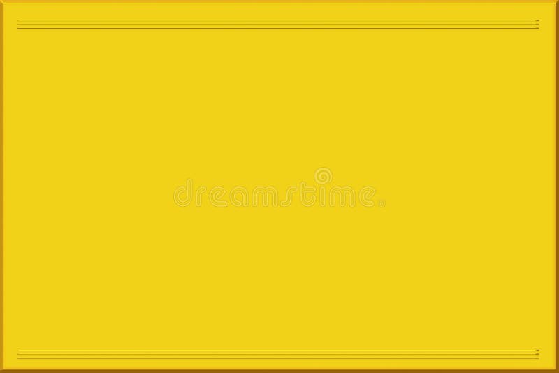 Yellow Frame with Horizontal Lines at the Top and Bottom Stock ...