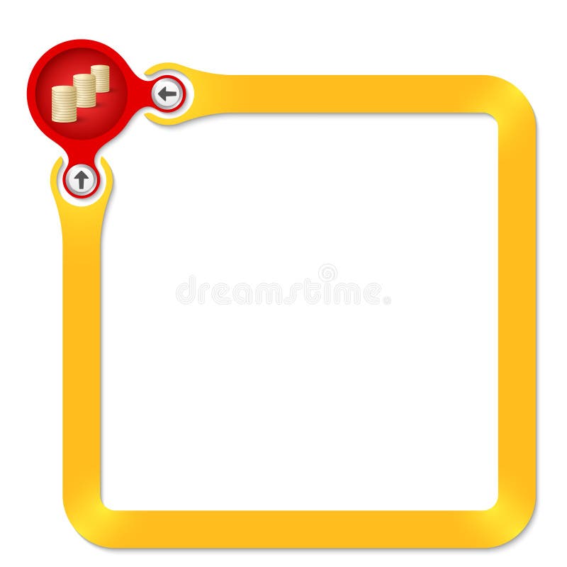 Yellow frame stock vector. Illustration of currency, concept - 60592948