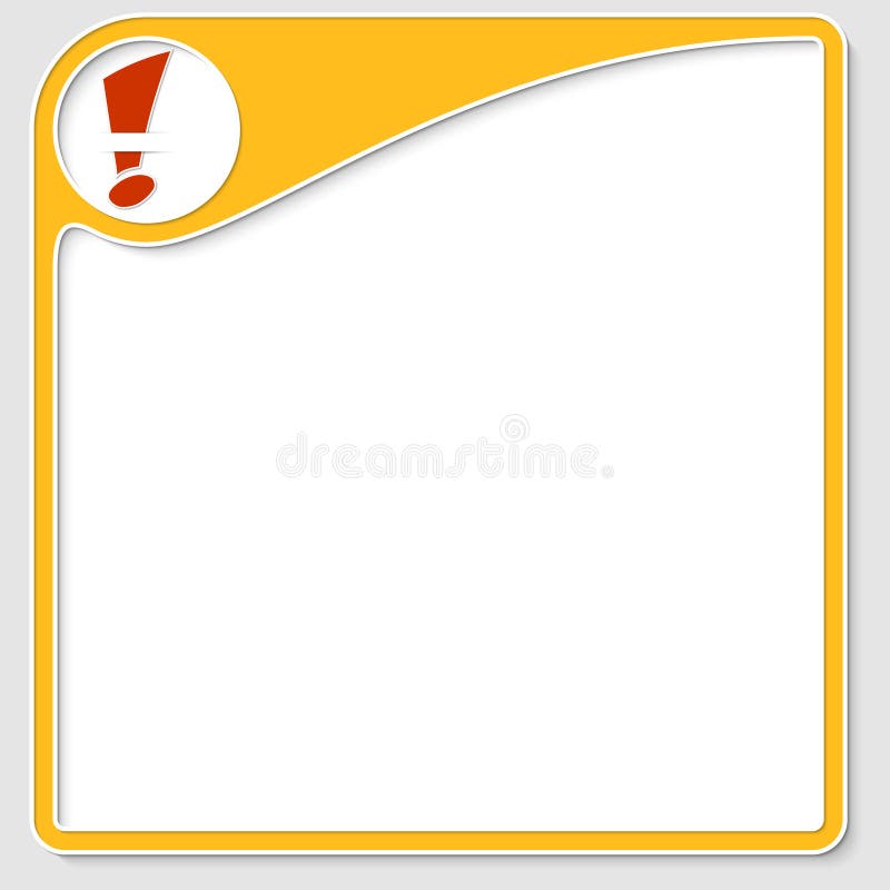 Yellow frame for text stock vector. Illustration of message - 35121300