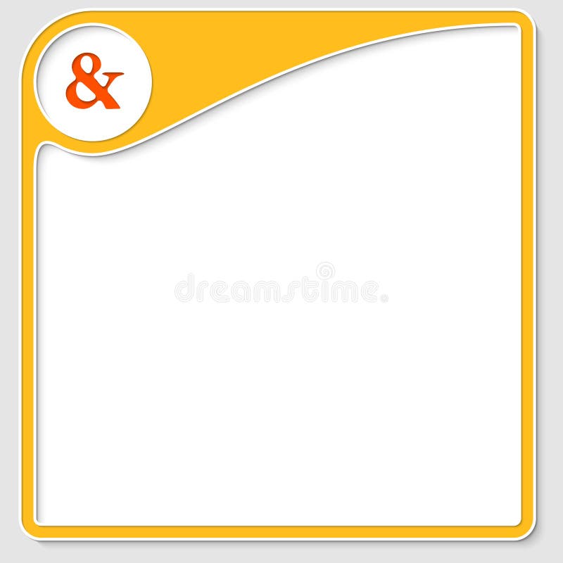 Yellow frame stock vector. Illustration of label, backdrop - 35121293