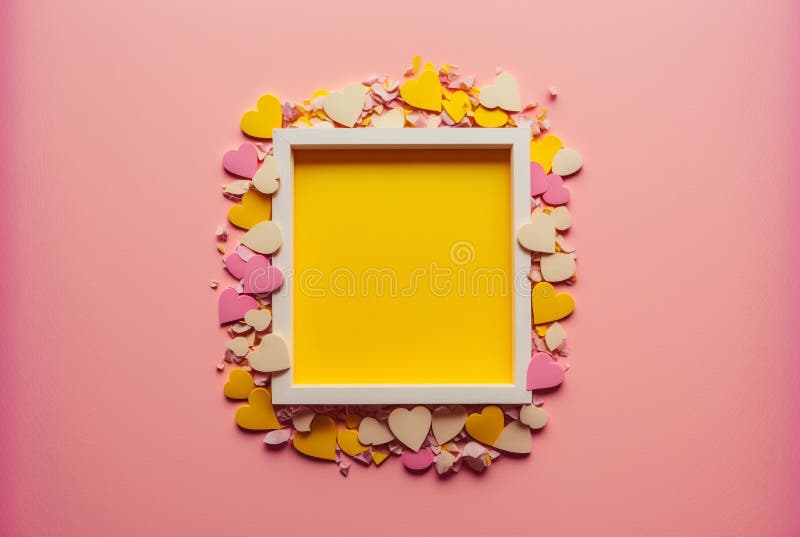 Yellow Frame for Text or Pictures Inside Yellow Color.Generative AI ...