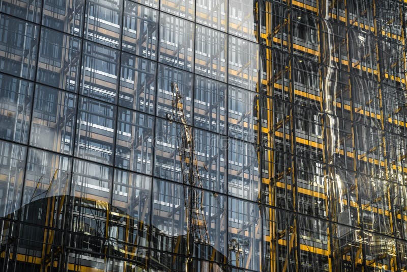 Yellow Scaffolding stock photo. Image of high, road, industry - 43167290