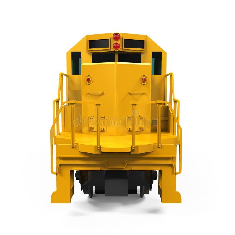 Yellow Freight Train stock illustration. Illustration of rail - 61210014