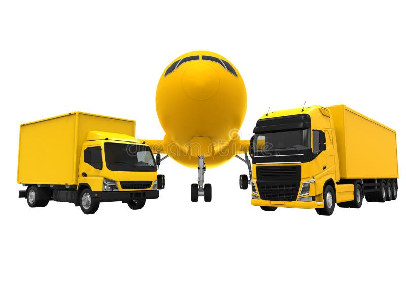 Yellow Freight Train stock illustration. Illustration of isolated ...