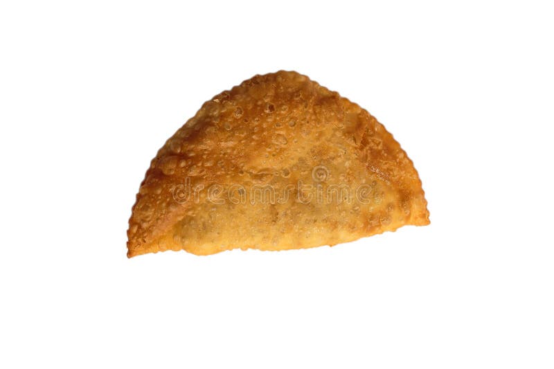 Yellow Fried Cheburek with an Appetizing Look on a White Background for ...