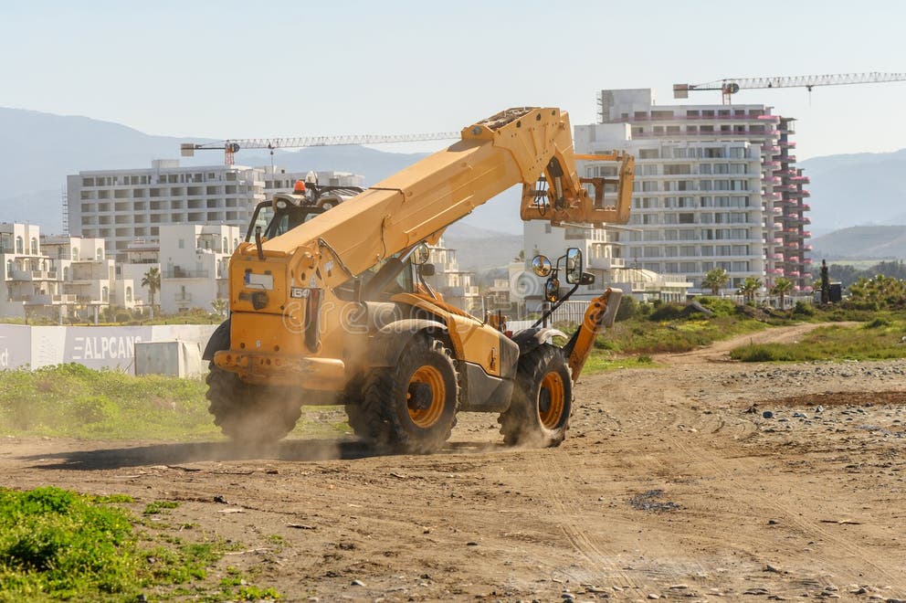 Yellow Front Loader Goes To a Construction Site 2 Editorial Stock Photo ...