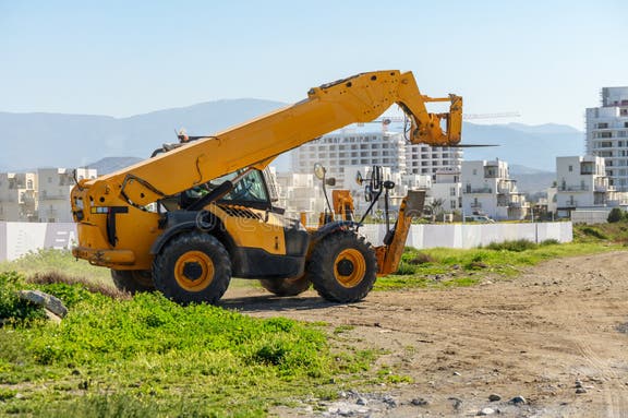 Yellow Front Loader Goes To a Construction Site 1 Editorial Photography ...