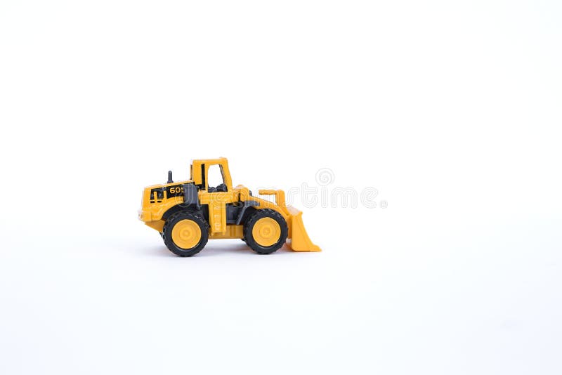 Yellow front loader truck stock image. Image of machine - 97654809