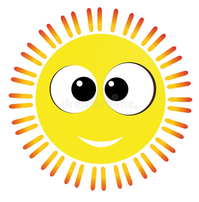 Yellow fun sun stock vector. Illustration of bright, sunlight - 77806347