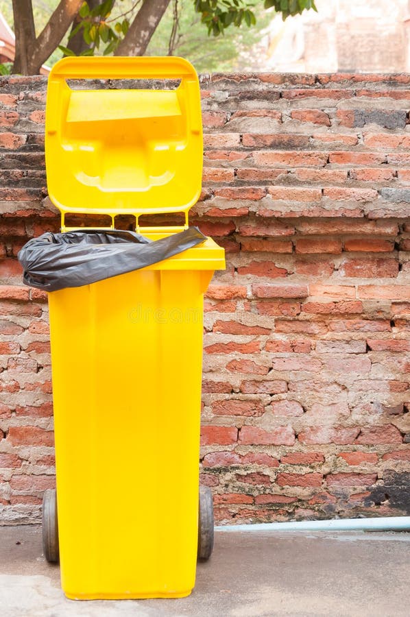 Collection of Large Colorful Trash Cans (garbage Bins) Isolated on ...