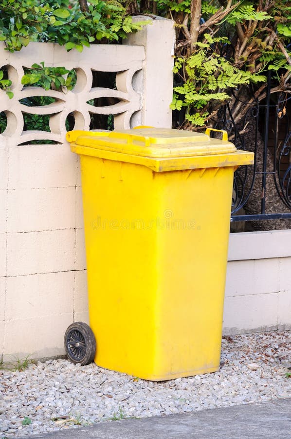 Yellow garbage stock photo. Image of dirty, container - 35745440