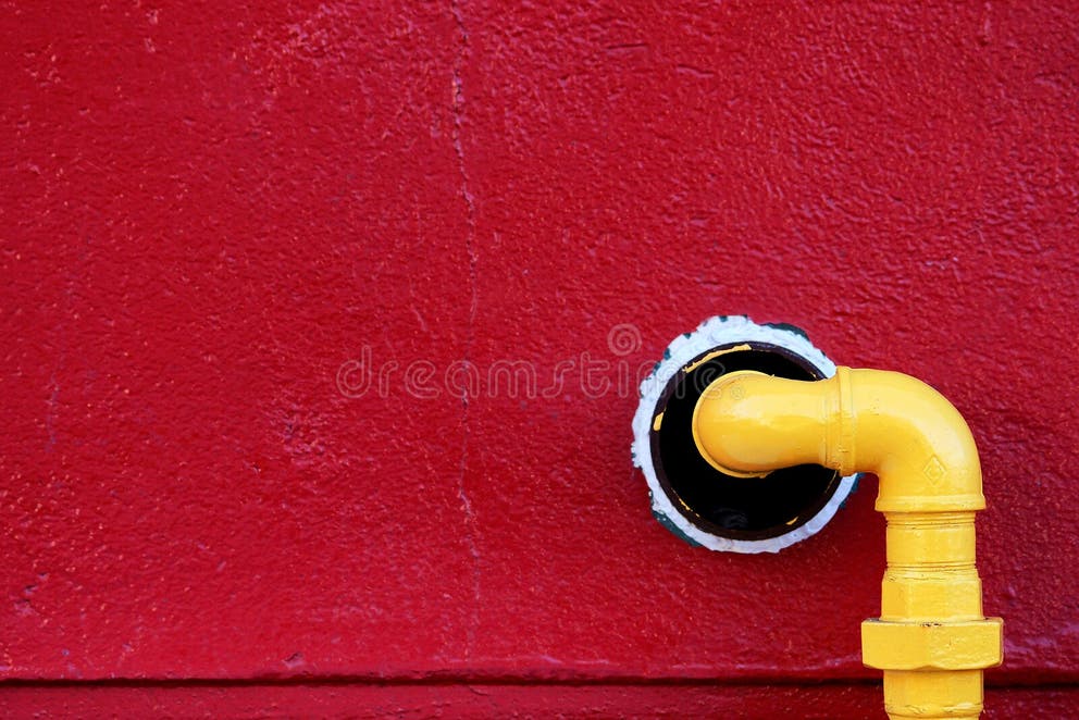 Yellow gas pipe stock photo. Image of city, technology - 56418512