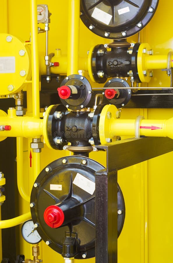 Yellow gas station stock image. Image of equipment, indoors - 35114829