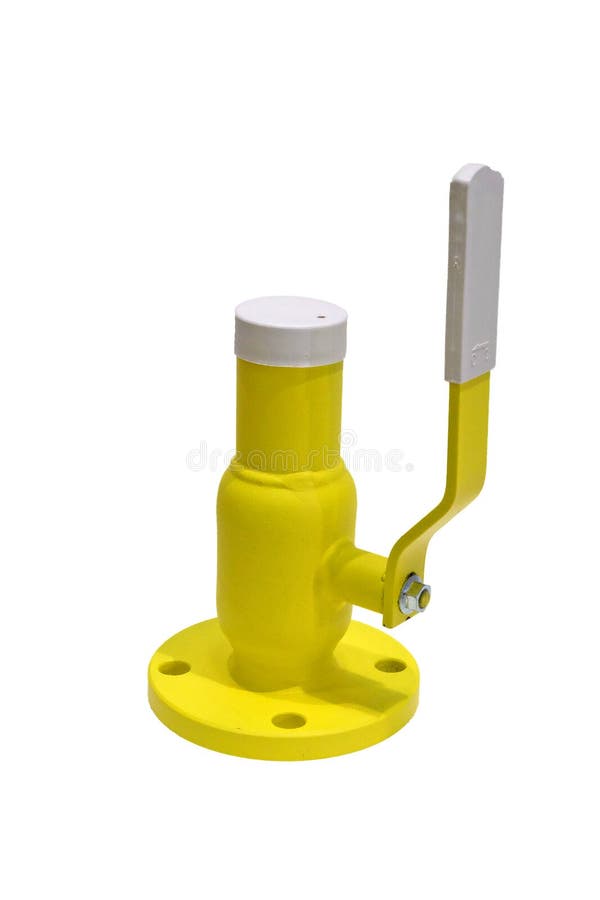 Yellow gas valve stock image. Image of view, water, engineering - 78607265