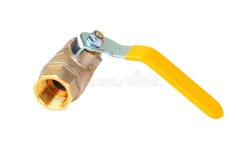 Yellow gas valve stock image. Image of tubing, brass - 70972617