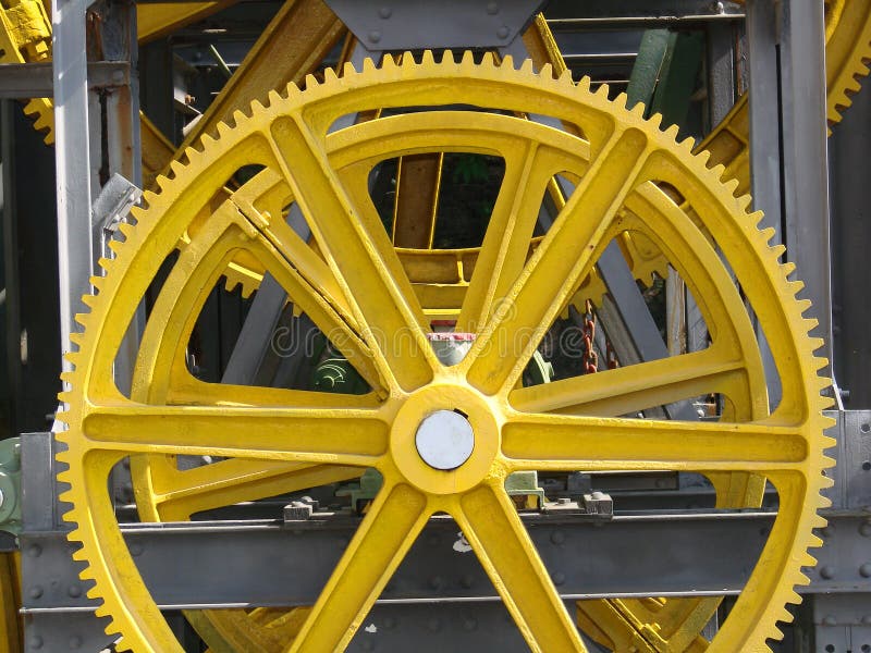 Yellow Gear stock photo. Image of move, center, circle - 3220716